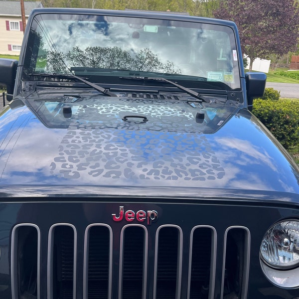 Leopard Print Vinyl Decal Hood Sticker Fits Jeep Wrangler JK LJ TJ - Etsy