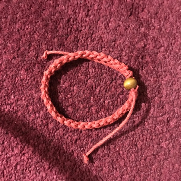 Destin, Red Macrame Bracelet, Hemp Anklet, Macrame Anklet, Surfer ...