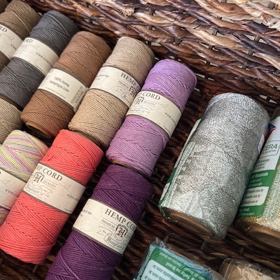 1MM Solid Polished Hemp Twine Hemptique Cord Macrame String Artisan ...