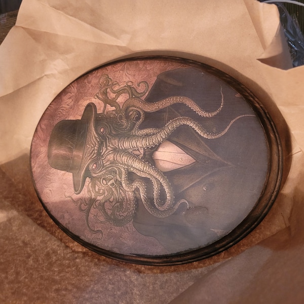 Cthulhu Victorian Portrait With Hat - Vintage Style Animal Wall Art ...