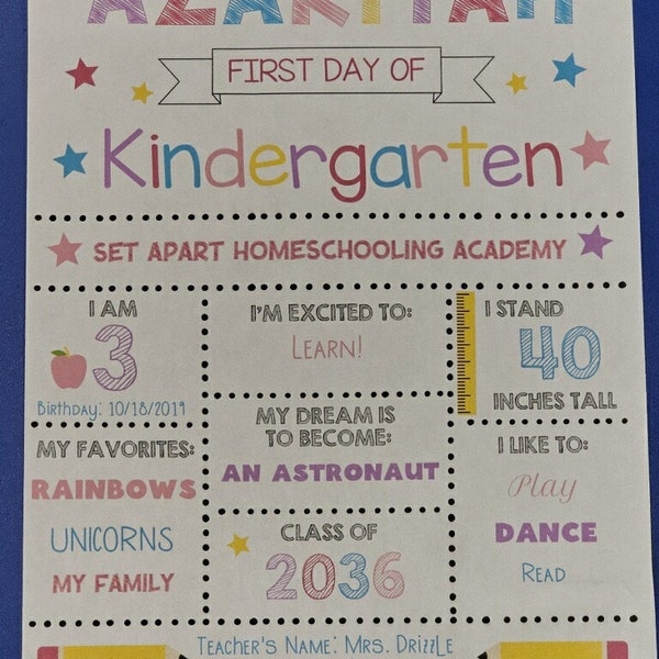 Editable First & Last Day School Sign | Canva Template | Back to School ...