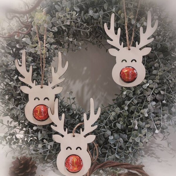 Reindeer Chocolate Holder SVG, Reindeer Chocolate SVG, Christmas ...