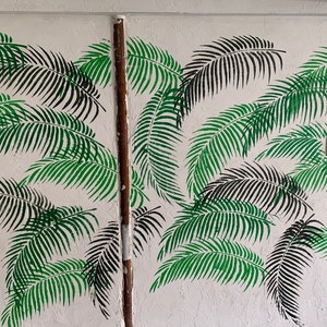Palm Frond Stencil WALL ART STENCIL Instead of Decals Easy to Use Wall ...