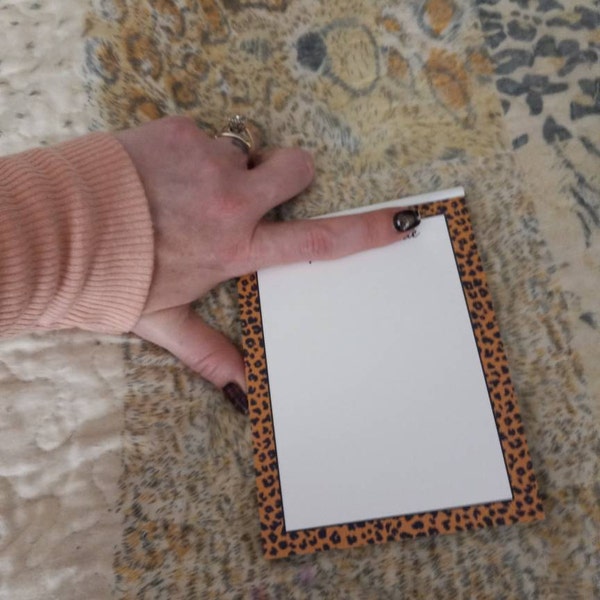Custom Cheetah Print Notepad // 50 Sheets per Stack, 4"x5.5" Size ...