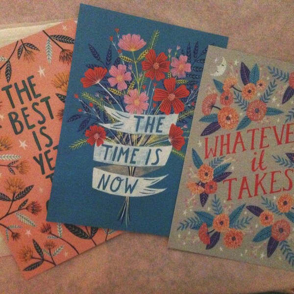 Positive Quote Postcard Set: Colorful A6 Art Prints - Etsy