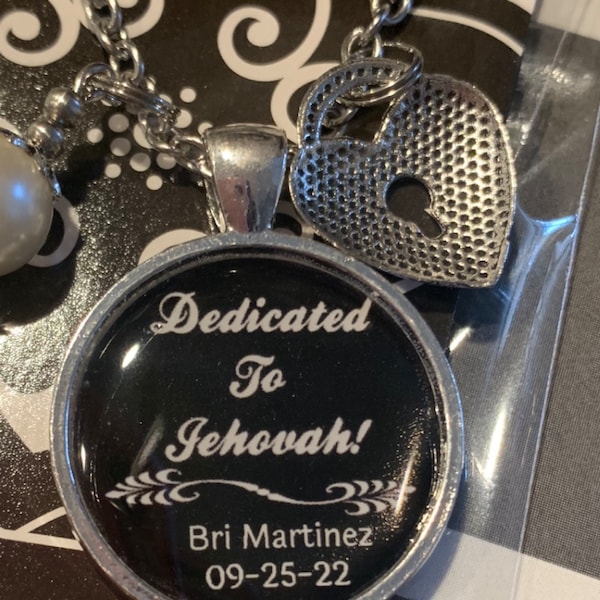Personalized Jw Gifts "dedicated to Jehovah" Necklace With Name and ...