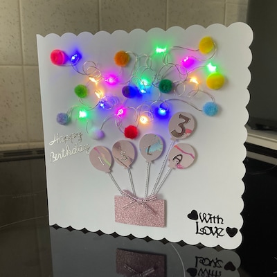 Beautiful Multicoloured Led Light up Fairy Card Happy Birthday Fairy ...