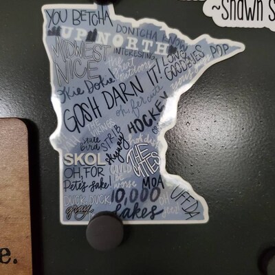 Wisconsin Sayings Sticker Minimalistic Wisconsin State Sticker Simple ...