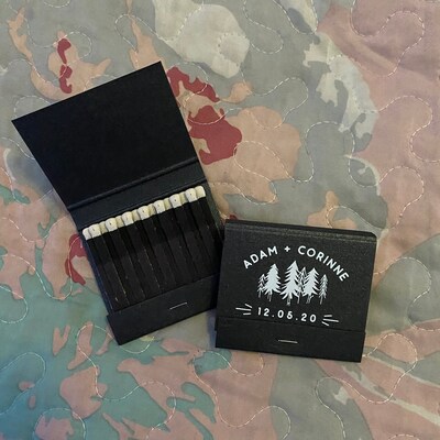 Custom Forest Names Matchbooks Wedding Favor, Wedding Matches ...