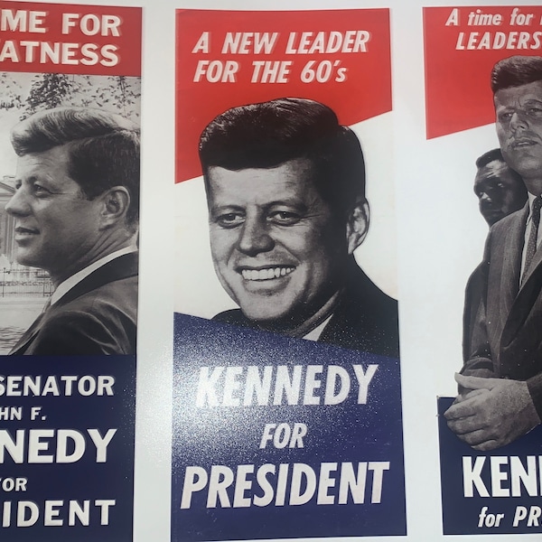 John F. Kennedy Campaign Poster Print: 1960 Presidential Election - Etsy