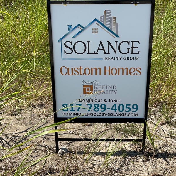 Custom Real Estate Sign PVC Post + Sign Panel & Rider, for Sale, Open ...