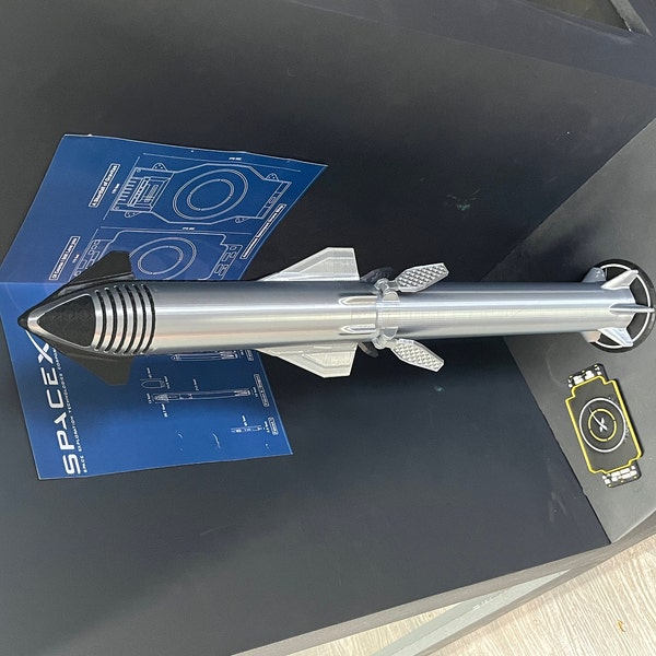 Starship & Super Heavy Rocket Model Ver2 15"-45" 1:100 Scale, Heat ...