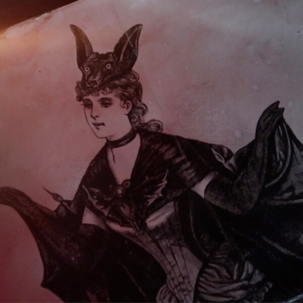 Bat Lady Aged Reproduction Victorian Print A4 Size - Etsy