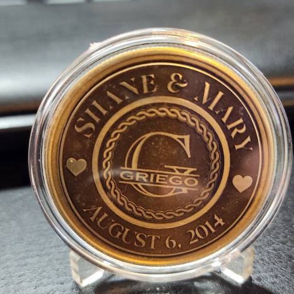 Personalized Wedding Challenge Coin - Etsy
