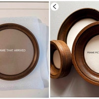 Brown Wooden Picture Frame, Round Frame, Picture Frames for Wall ...