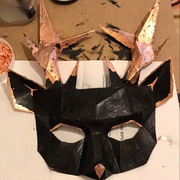 Masquerade Deer Paper Mask - Etsy