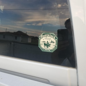 Adirondack Park Man in Guide Boat Sticker | 3 Inch Sticker | Vinyl ...