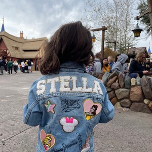 Personalized Girls Denim Jacket, Crystal Jacket, Name Jacket, Custom ...