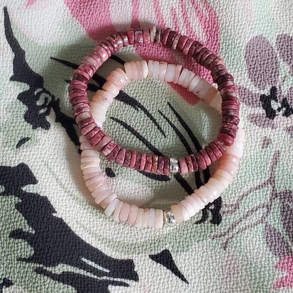Rare Thulite | Unique Natural Thulite, Vibrant Thulite Bracelet ...