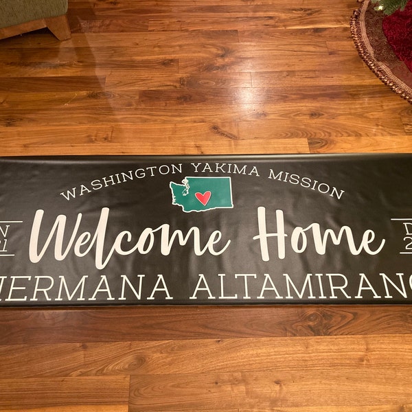Missionary Banner Welcome Home Sign - Choose Your Options - Etsy