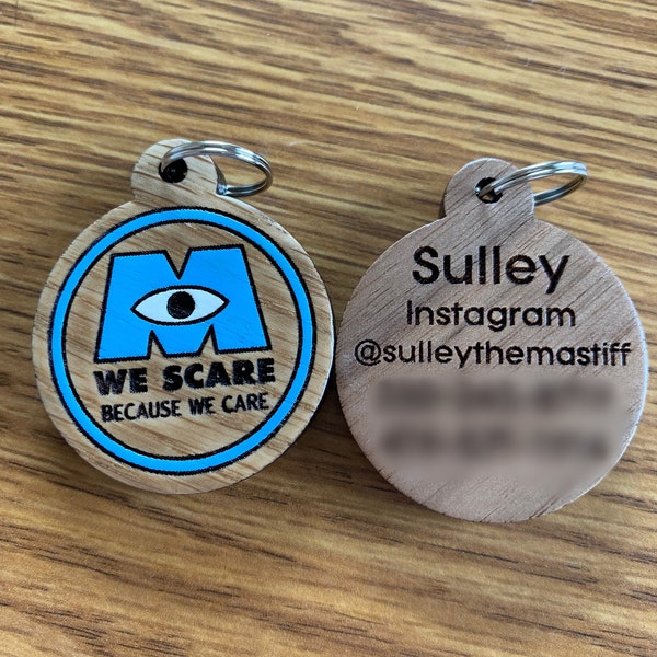 Monsters We Scare Pet Tag - Etsy