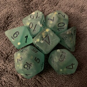 GLITTER CHARM Dnd Dice Set for Dungeons and Dragons, Pink Sparkly ...