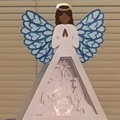 Angel Nativity Shadow Box Svg, Angel Shadow Box Svg, 3d Lantern Svg ...