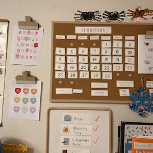 DIY School Calendar, Muted Rainbow Calendar, Early Elementary Calendar ...