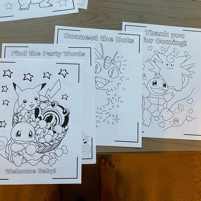Pokemon Coloring Pages, Birthday Party Favors, Kids' Activity Page ...