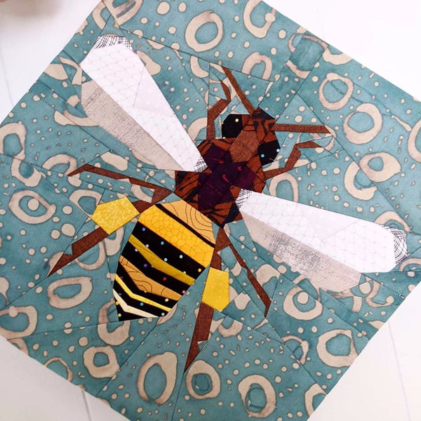 Honey Bee Quilt Paper Piecing Pattern - Etsy