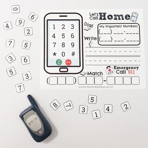 Phone Number Kids Activity, Phone Number Practice, About Me Learning ...