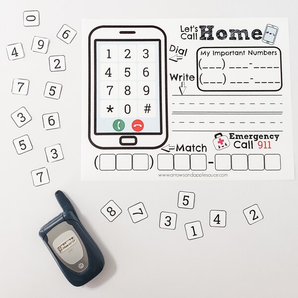 Phone Number Kids Activity, Phone Number Practice, About Me Learning ...