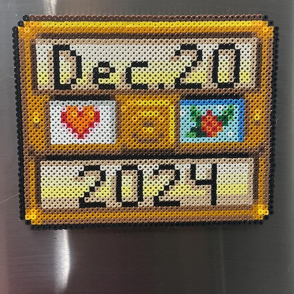 Stardew Valley: Anniversary Clock | Perler Bead Art | Magnets ...