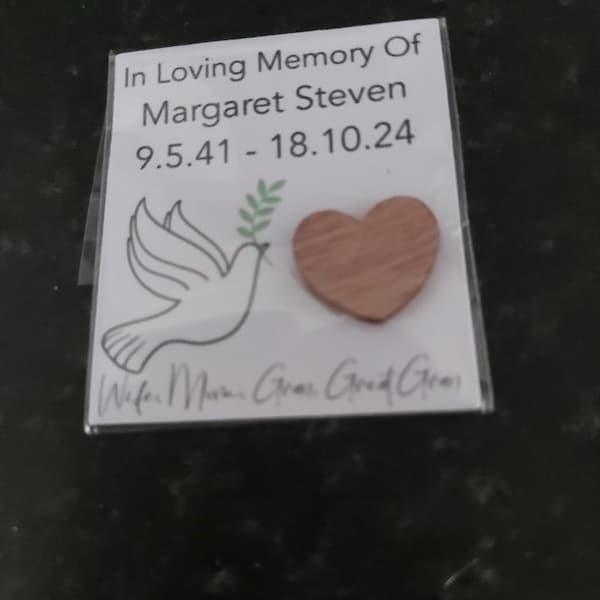 Funeral Favor Memorial Favours or Use Your Own Image Personalised ...