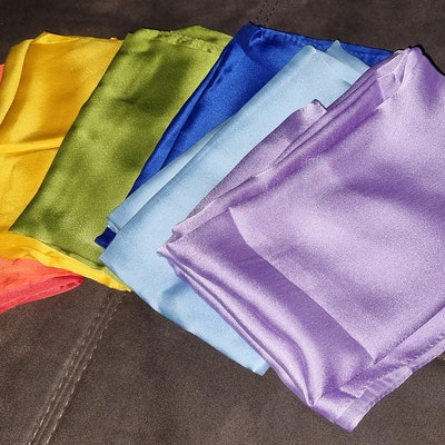 Fall Color Play Scarves Set of 4 Vegan Playsilks for - Etsy