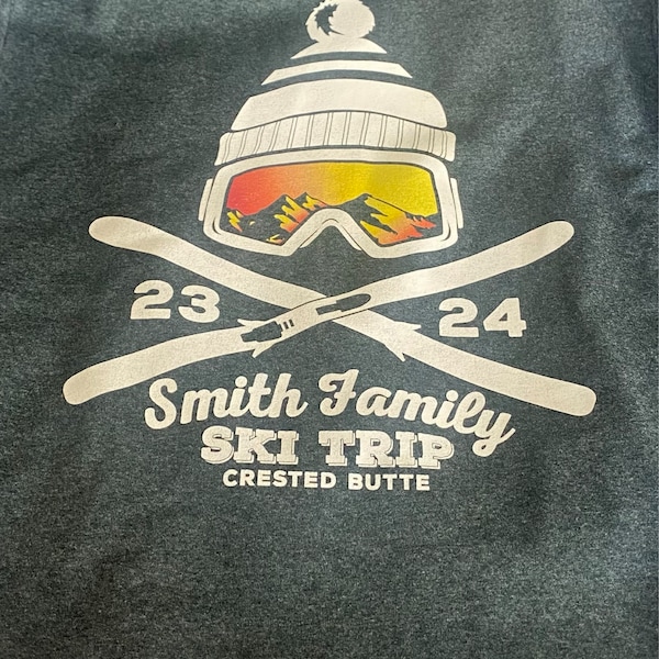 Custom Ski Trip T-shirts, Personalized Family Ski Vacation 2026 ...