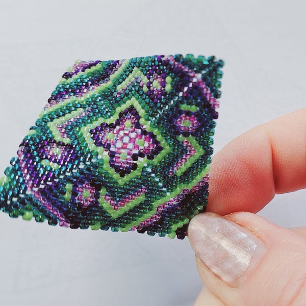 Kneeling Soldier Beaded Peyote Stitched Flag Coaster Digital Pattern - Etsy