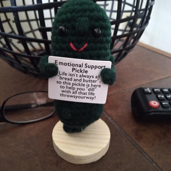 Emotional Support Pickle,positive Pickle,big Fan Pickle,handmade ...