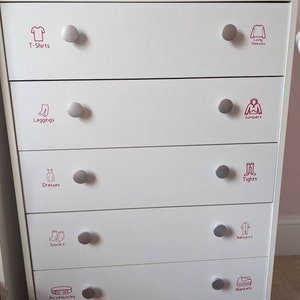 Kids Wardrobe Clothing Organisation Labels, Childrens Bedroom, Storage ...