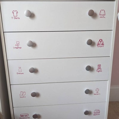 Kids Wardrobe Clothing Organisation Labels, Childrens Bedroom, Storage ...