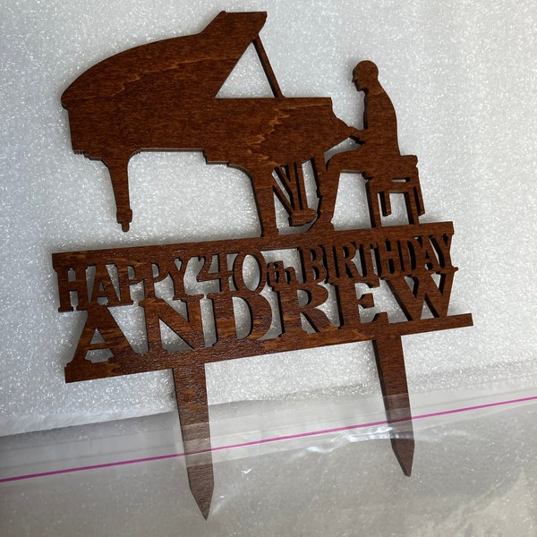 Grand Piano Cake Topper,pianist Cake Topper,personalized Cake Topper ...