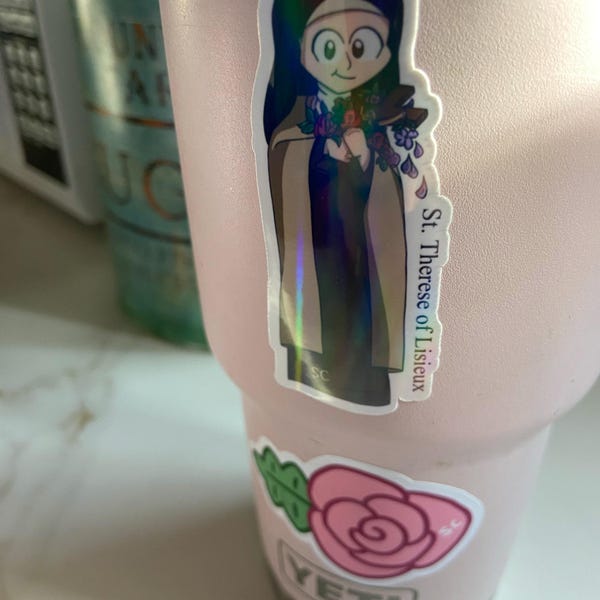 St. Bernadette Soubirous Sticker, Catholic Stickers, Saint Stickers ...