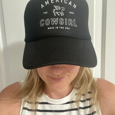 American Cowgirl Trucker Hat Country Theme Hat Custom Cowgirl Trucker Hat Lake Baseball Cap ...