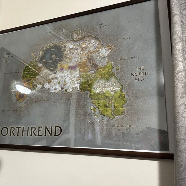 World of Warcraft Northrend Map, High Quality, A3, A2 or A1 - Etsy