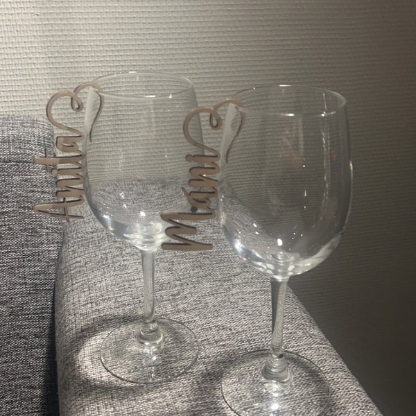 Place Cards for the Glass, Name Cards, Wooden Lettering, Table ...