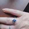 Star Sapphire Ring Sterling Silver 925 Blue Star Sapphire Ring Silver ...