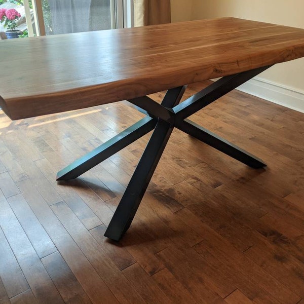 Metal Tube Table Legs to Reclaimed Wood Table Tops, Dining Table Legs ...