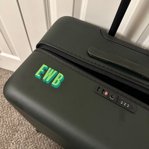Luggage Sticker Double Layer Vinyl Monogram Decal Sticker - Etsy