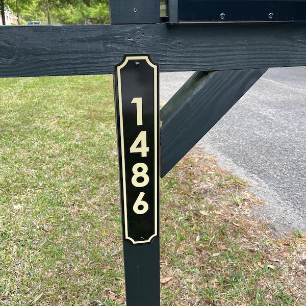 Pair of Metal Reflective House Numbers Plaques. Aluminum Address Signs ...