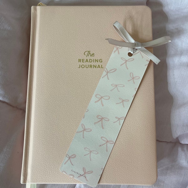 Coquette Bow Bookmark Pink Bookmark With Ribbon Pink Coquette Bookmark ...